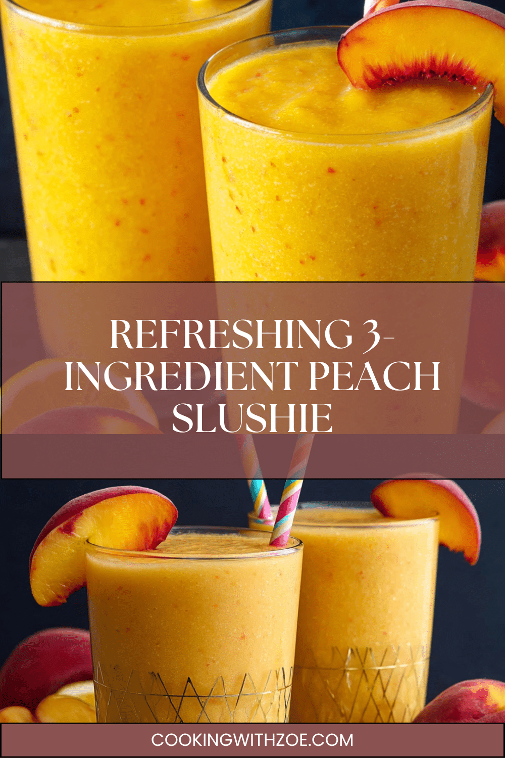 Healthy Peach Slushie Recipe: Refreshing 3-Ingredient Drink