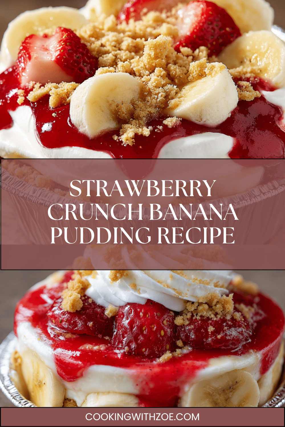 Strawberry Crunch Banana Pudding Recipe - Creamy Delight