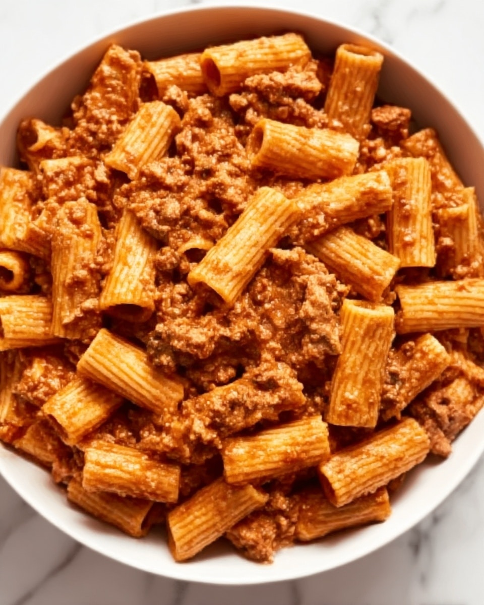 Rigatoni Pasta with Italian Sausage and Creamy Tomato Sauce