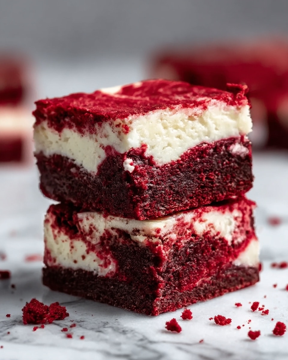 Fudgy Red Velvet Brownies with Cream Cheese – Decadent & Vibrant